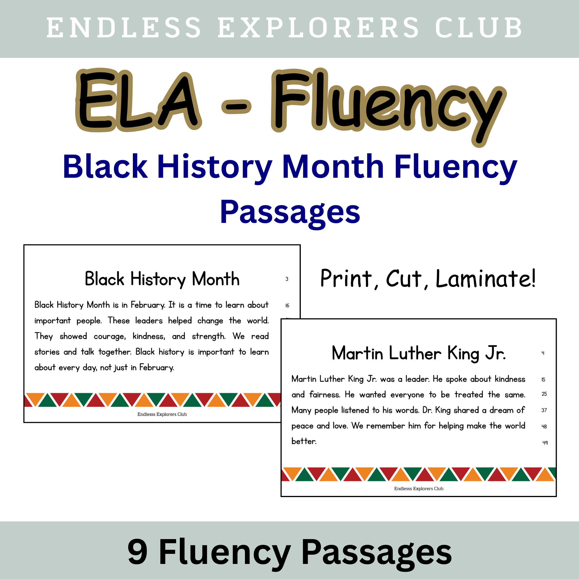 Black History Month Fluency Passages – Endless Explorers Club